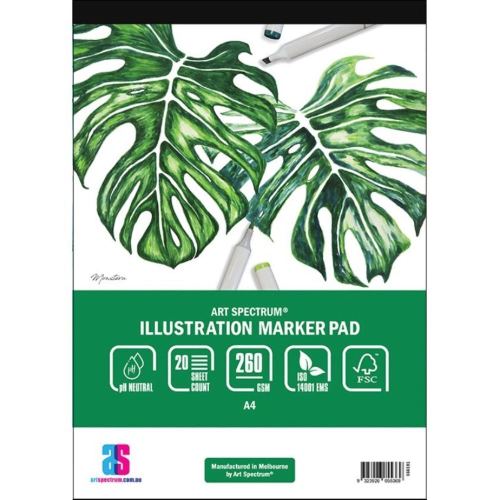 ART SPECTRUM ILLUSTRATION MARKER PADS 260GSM A4 - 20 SHEETS | Accent ...